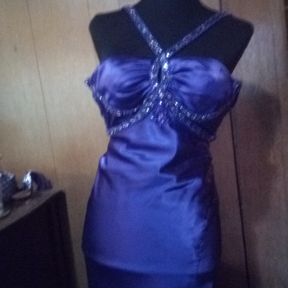 amanda fray | Dresses | Purple Sexy Slinky Prom Dress | Poshmark